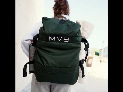 Sports vegan backpack in green made with ocean plastic – MVB - My Vegan ...